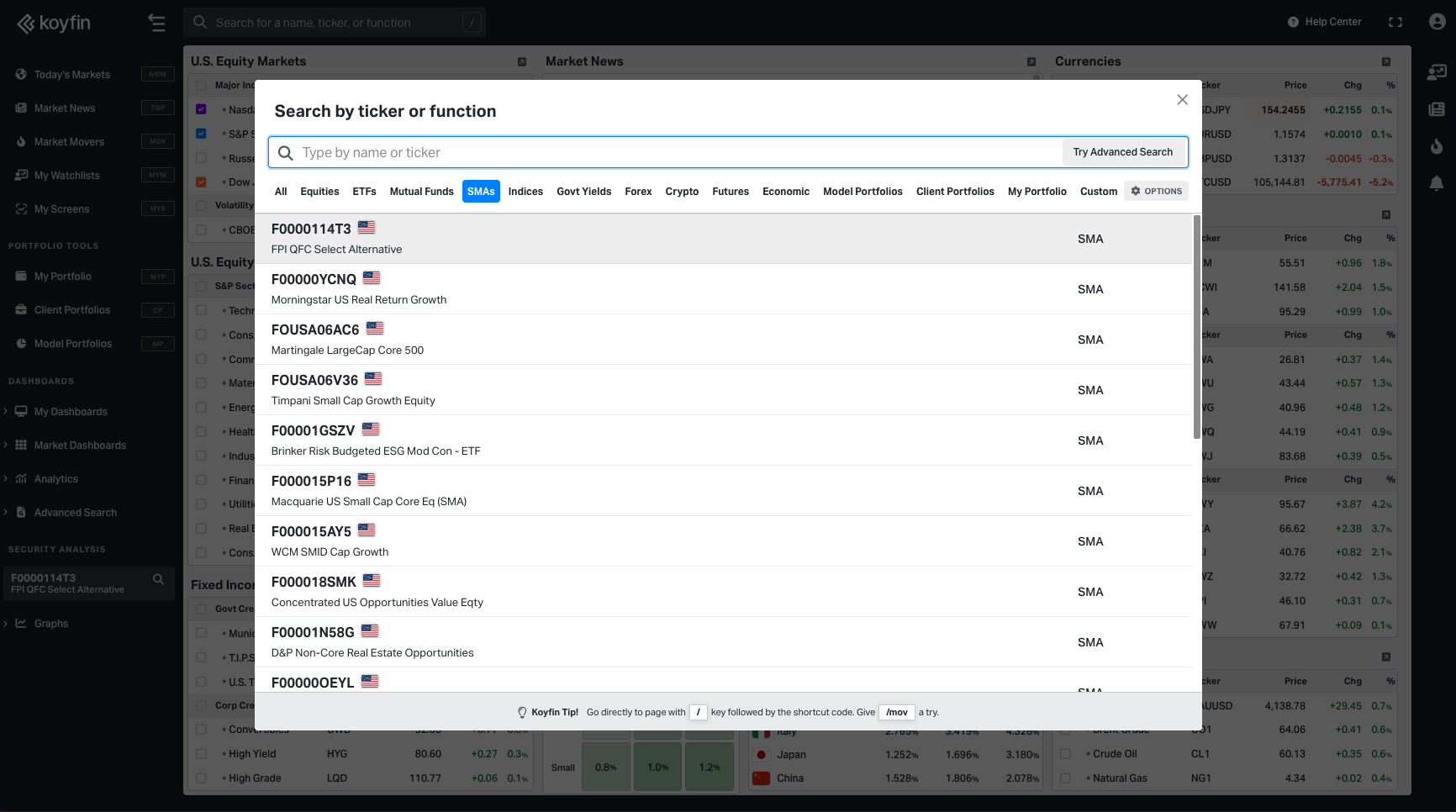 v3.74: Separately Managed Accounts (SMAs)