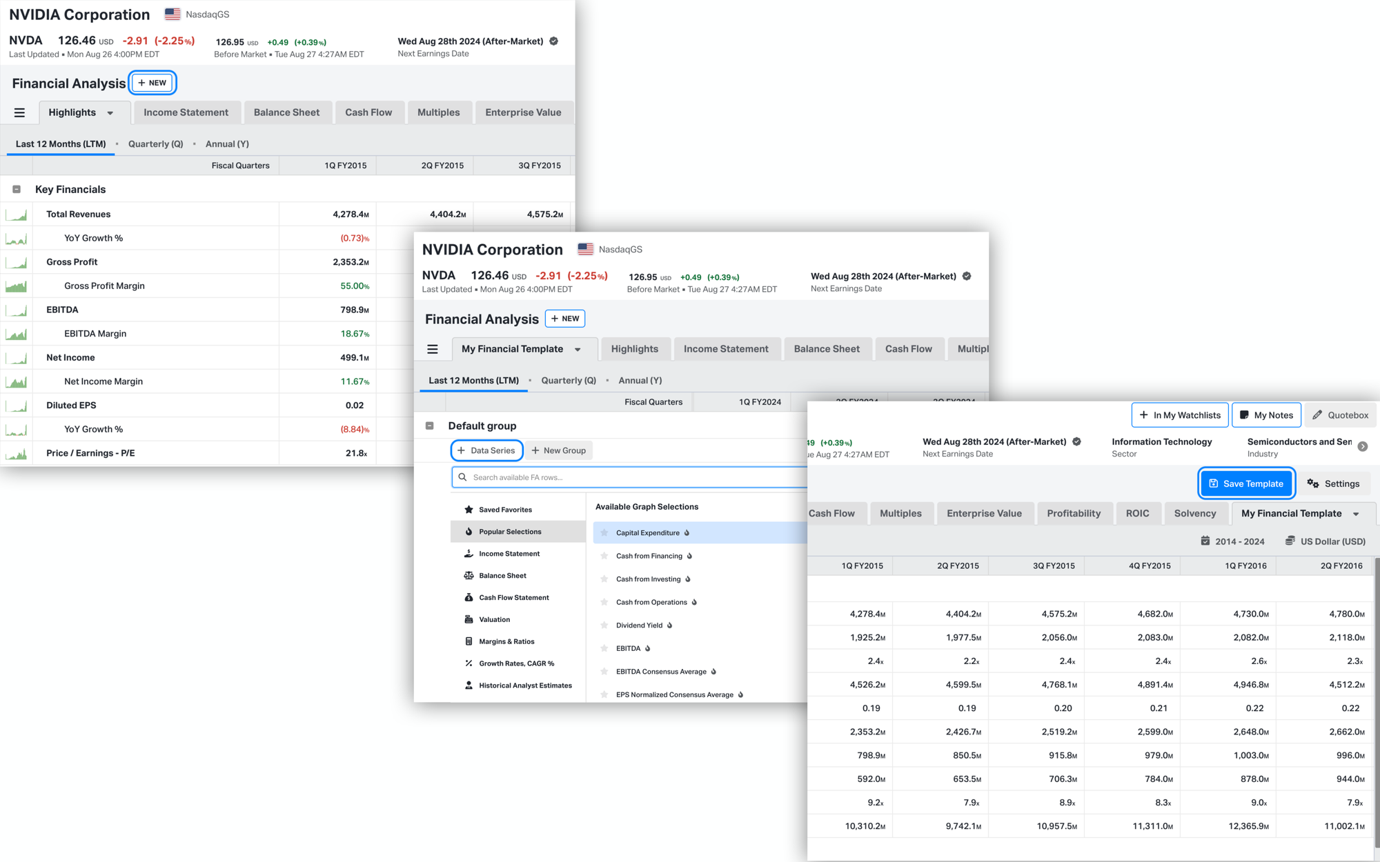 Quick guide on how to use Financial Analysis Templates - Koyfin