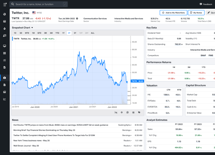 Bloomberg Alternative. Functionality Comparison with Koyfin