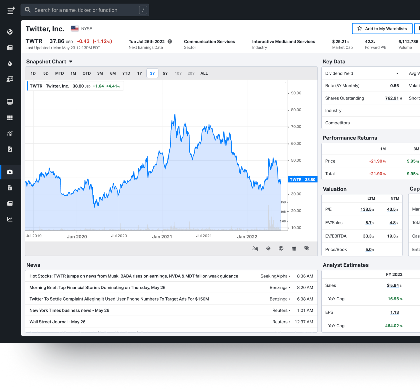 Bloomberg Alternative. Functionality Comparison with Koyfin